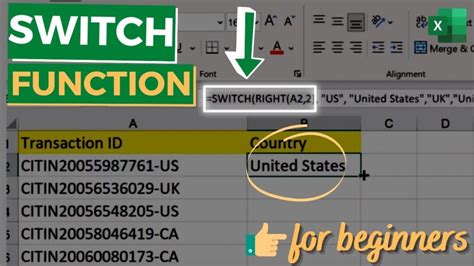How To Use Switch Function In Excel Exceltutorial