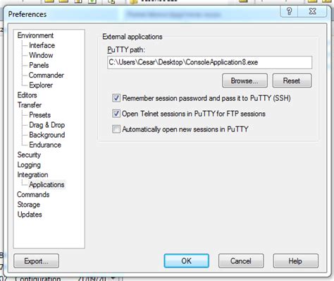 ftp where does winscp store site s password super user