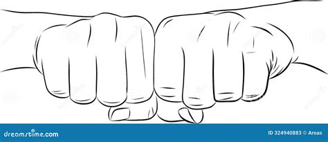 Two Clenched Fists Bumping Together The Concept Of Conflict