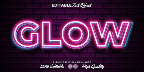 Premium Vector Glow Text Effect