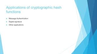 Unit 4 Pptx Of Hash Function In Cryptography PPT