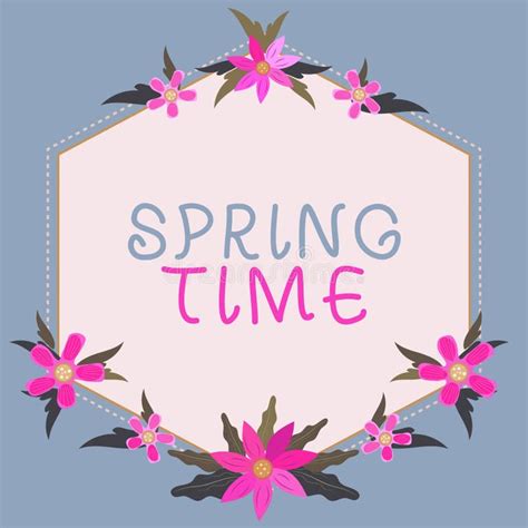 Hand Writing Sign Spring Time Concept Meaning Temperate Season Of The Year Identified By A