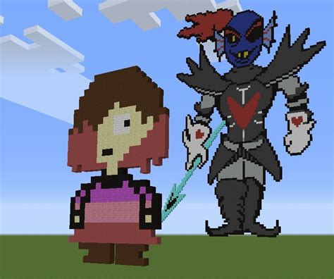 Minecraft Undyne Pixel Art Grid Pixel Art Grid Gallery