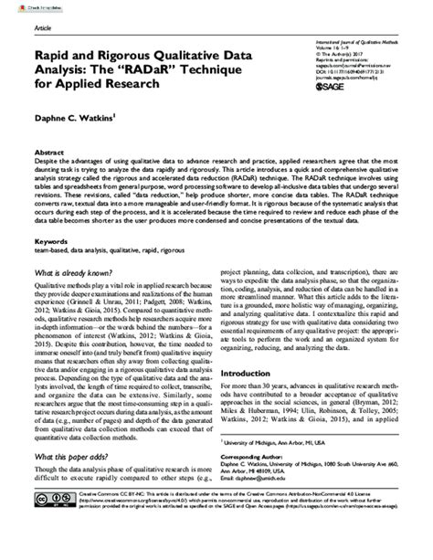 Pdf Rapid And Rigorous Qualitative Data Analysis
