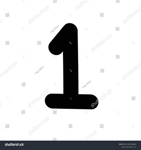 Number 1 Clip Art Black White Over 1 443 Royalty Free Licensable Stock