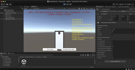 Gyroscope And Accelerometer For WebGL