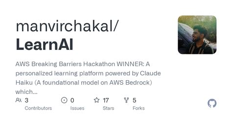 Github Manvirchakallearnai Aws Breaking Barriers Hackathon Winner A Personalized Learning
