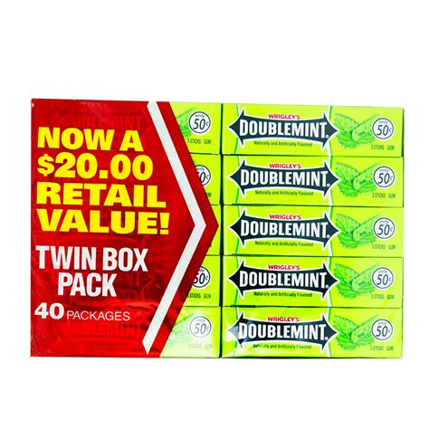 Wrigleys Doublemint Gum 5 Stick 40ct Candy Funhouse Candy Funhouse Us