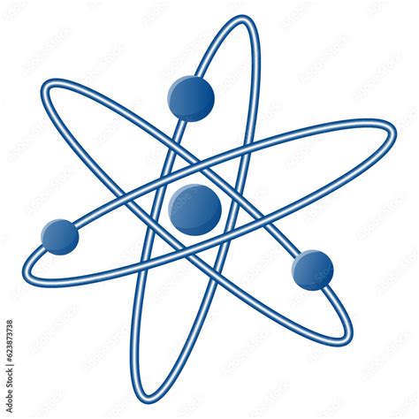 Color Atom Symbol Of Science Education Scientific Research And Nuclear Physics Vector