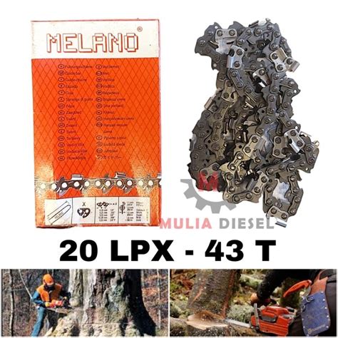 Jual Rantai Mesin Chainsaw Kayu Senso Melano 20LPX 43 T Mata Potong Bar