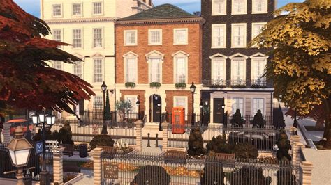 Autumnal London Townhouse Sims 4 Speed Build Stop Motion Youtube