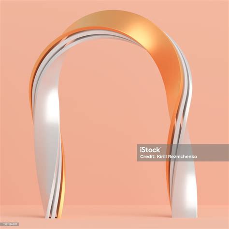 배경 아치 제품 디스플레이 및 프리젠 테이션을위한 장면 지오메트리 모양 프레임 3d 렌더링 일러스트 베이지 색상 0명에 대한 스톡 사진 및 기타 이미지 Istock