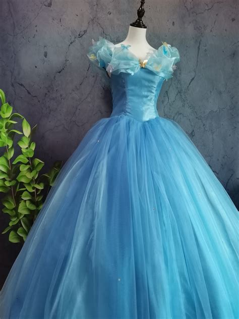 Inspired Cinderella Dress Movie Cinderella Cosplay Costume Etsy