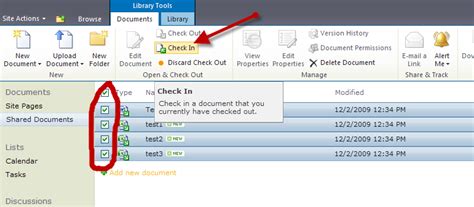 Batch Check In In 2010 Sharepoint For Designers