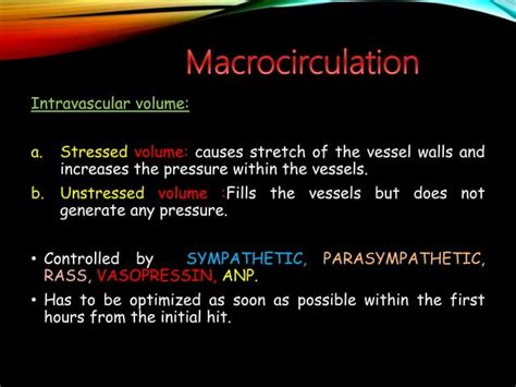 Microcirculation Vs Macrocirculation