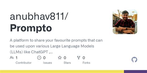 GitHub Anubhav Prompto A Platform To Share Your Favourite Prompts That Can Be Used Upon