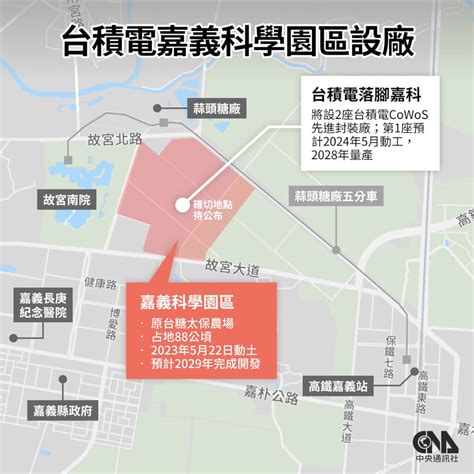 台積電嘉義科學園區設2座先進封裝廠 首座預計5月動工117年量產 產經 中央社 Cna