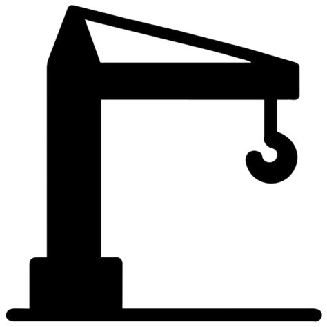 크레인 픽토그램 프리미엄 벡터