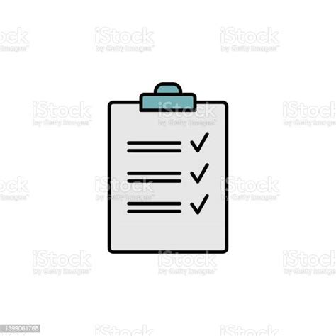 Icône Dillustration De Ligne Du Pressepapiers Les Signes Et Symboles