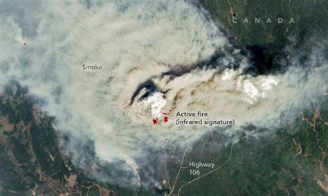Nasa Satellites Capture An Image Of A Smoke Monster In Canada
