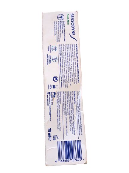Sensodyne Fresh Mint Toothpaste 75ml Wellness Pro