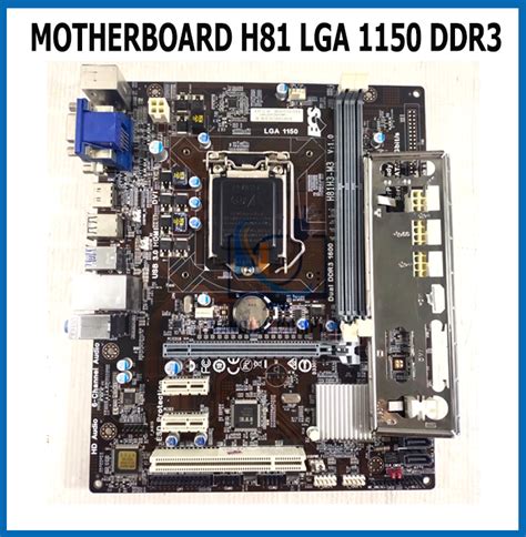 Mobo Motherboard PC Komputer H81 ECS LGA 1150 DDR3 Mikro ATX Lazada