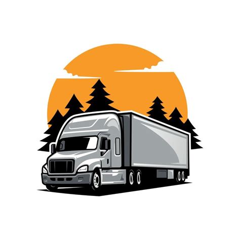 Trucking Company Illustration Logo Vector 16969418 Vector Art At Vecteezy
