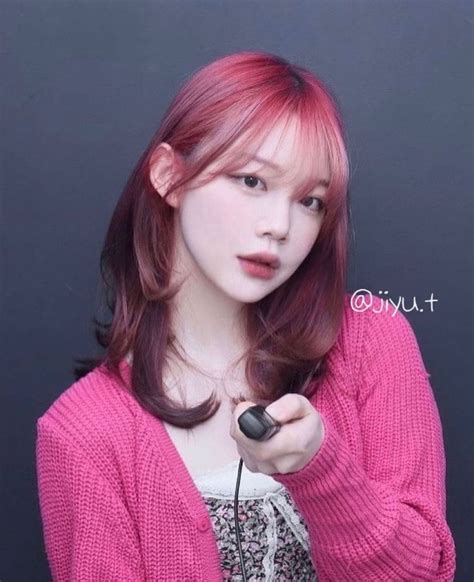 홍대이지헤어 지유실장🦋 홍대염색 지유쌤 On Instagram “ 헤어지유 ʜᴀɪʀ ᴊɪʏᴜ👑 탈색1번으로 쨍한 체리레드