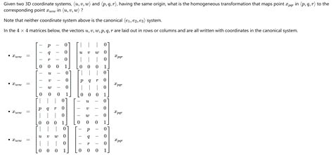 solved please anwser the following question given two 3d