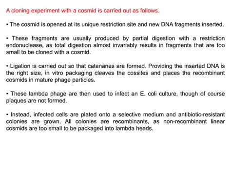 Cosmids Vector Pptx Genetics Science