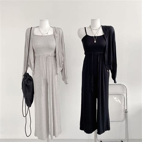 이프유마인 3pc 세트가격꾸안꾸룩 봄 크롭 후드 집업 나시 와이드 트레이닝 세트 3color