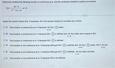 Solved Determine Whether The Following Function Is