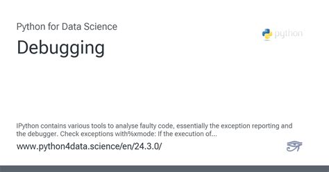Debugging Python For Data Science 2430