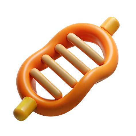 Beautiful Artistic Dna Replication Diagram Icon Cutout With Orange