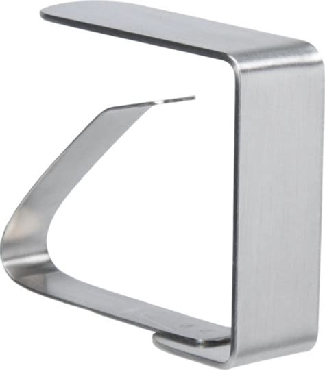 Tafelklem 4 Stuks RVS Zilver Tafelkleed Excellent Houseware