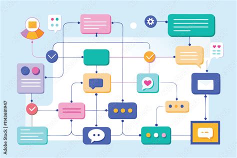 This Flowchart Showcases Various Message Communication Pathways Used In User Interactions This Flowchart Showcases Various Message Communication Pathways Used In User Interactions