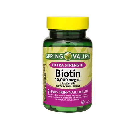 Spring Valley Extra Strength Biotin Plus Keratin Tablets 60s Ehavene