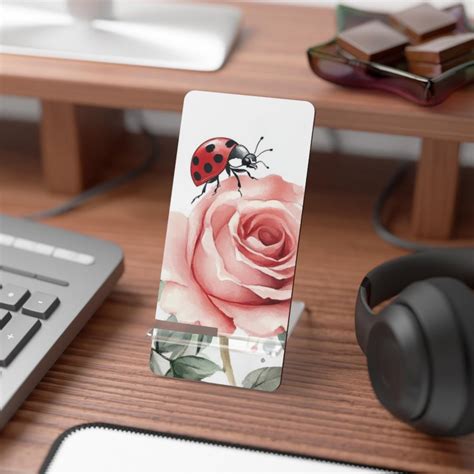 Phone Stand Organizer Ladybug And Rose Design With Stocking Stuffer