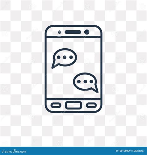 Texting Vector Icon Isolated On Transparent Background Linear T CartoonDealer