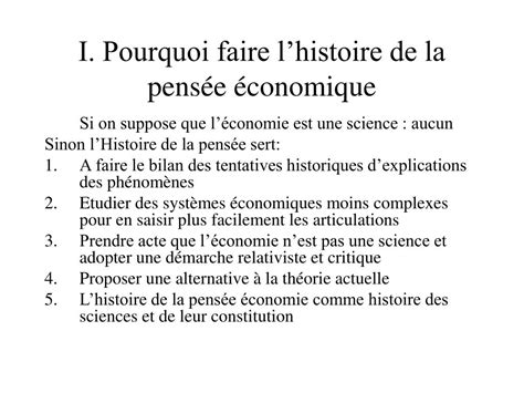 PPT Histoire de la pensée économique PowerPoint Presentation free