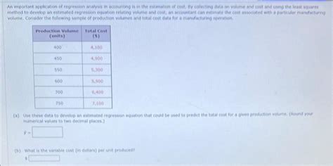 solved method to develop an estimated regrestion equation
