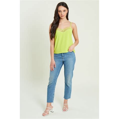 Be You Lace Trim Cami Top Womens Woven Cami Tops Frasers