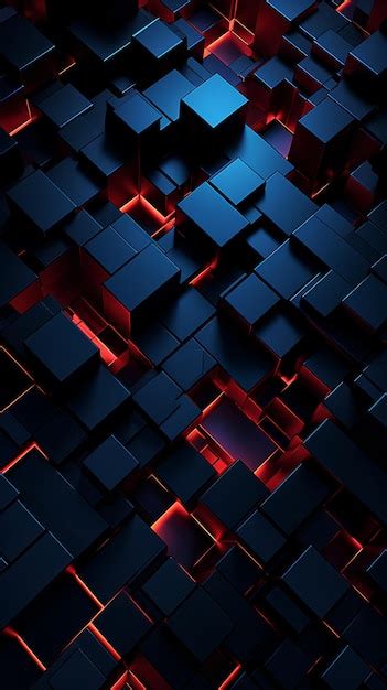 Premium Photo Dark Abstract Background Random Shapes Amoled Glowing