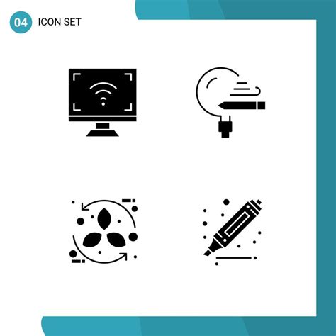 conjunto de glifos sólidos vectoriales en la cuadrícula para el estudio de la electrónica