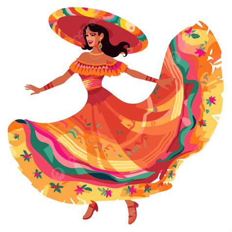 Mexican Folklorico Dancers Clipart Mexican Girl Drawing At Getdrawings