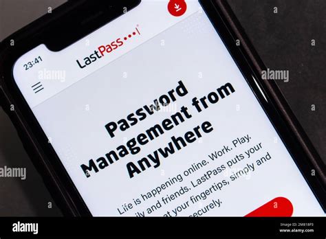 Website Of Lastpass In An Iphone Screen Lastpass Is A Password Manager
