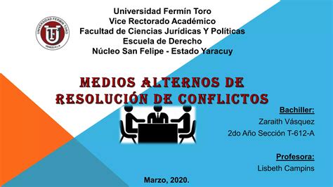 MEDIOS ALTERNOS DE RESOLUCION DE CONFLICTOS PPT