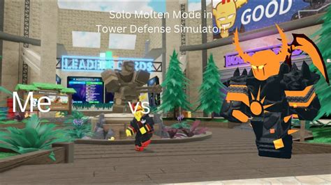 Solo Molten Mode Roblox Tower Defense Simulator Youtube