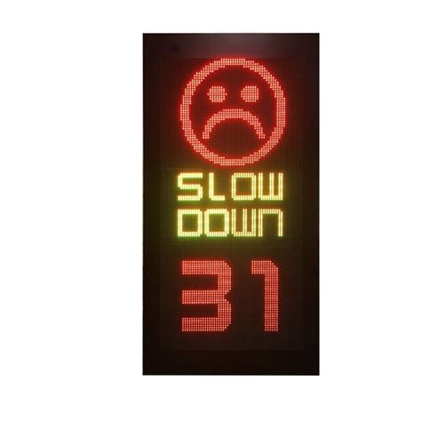Aluminum Solar Traffic Vehicle Speed Detector Speed Limit Warning Speed