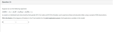 Solved Suppose We Run The Following Regression